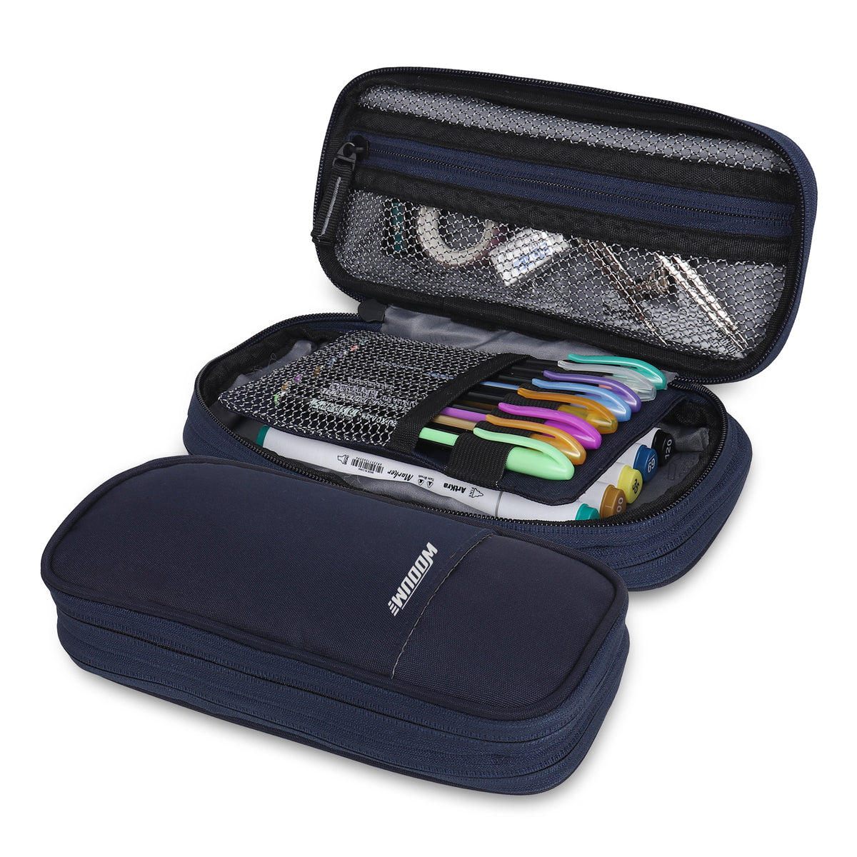 Wooum Expandable Pencil Pouch Big Pen Case Office College School Large